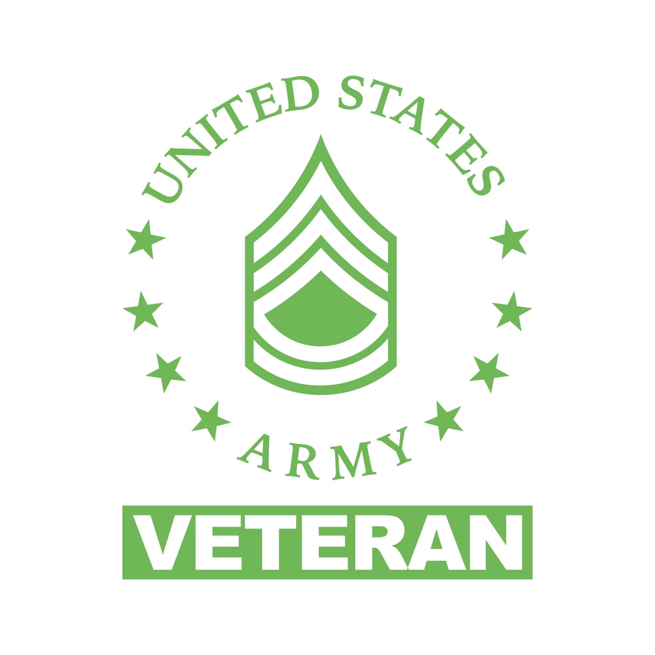 E-7 Sergeant First Class Veteran US Army Rank Sticker Decal Die Cut ...