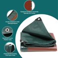 16Mil Tarps 12x16 Finished Size, Large Outdoor Protective Cover (/Brown ...