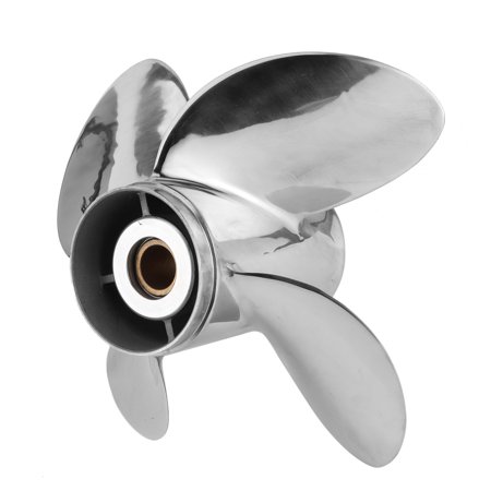 Marine Propeller, 4 Blades Rotation Outboard Propeller 15 Spline Teeth ...