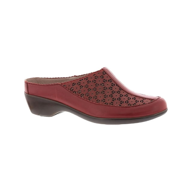 Easy Spirit Womens Dusk Leather Slip On Mules - Walmart.com