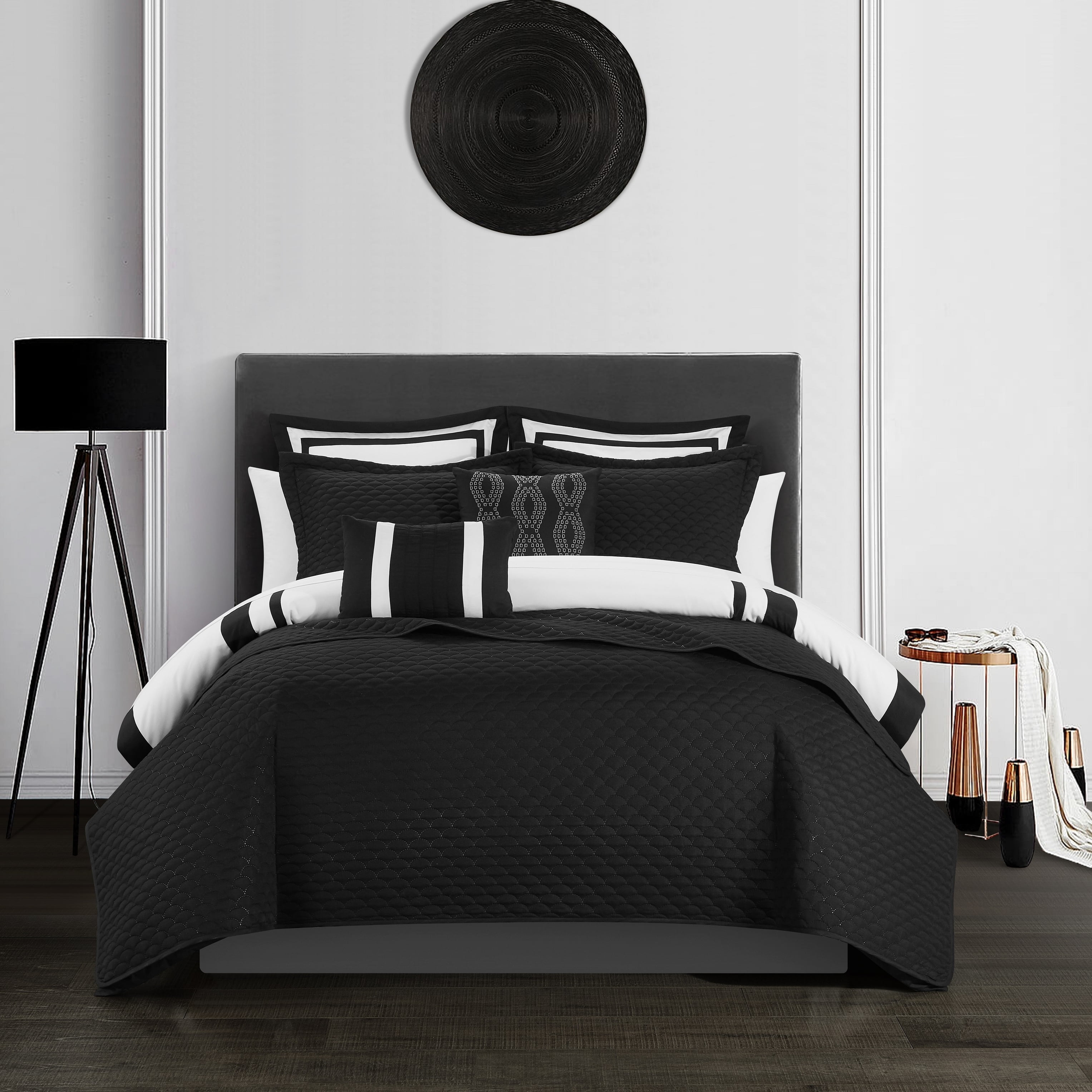 Hortense 8 or 6 Piece Comforter And Quilt Set Hotel Collection ...