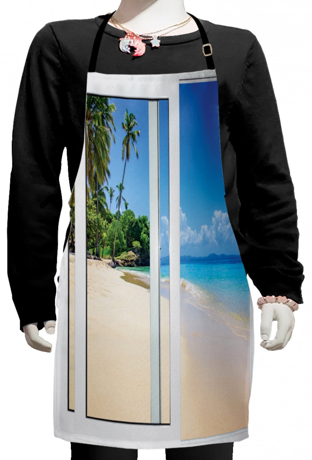 Ocean Kids Apron, Ocean View from the Window on the Island Scenery ...