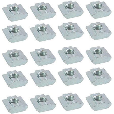 T Square Nut Slide Nut M8 T-Track Slide Nut Woodworking for Fixing 20 ...