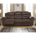 Signature Design by Ashley Stoneland Power Reclining Sofa in Chocolate ...