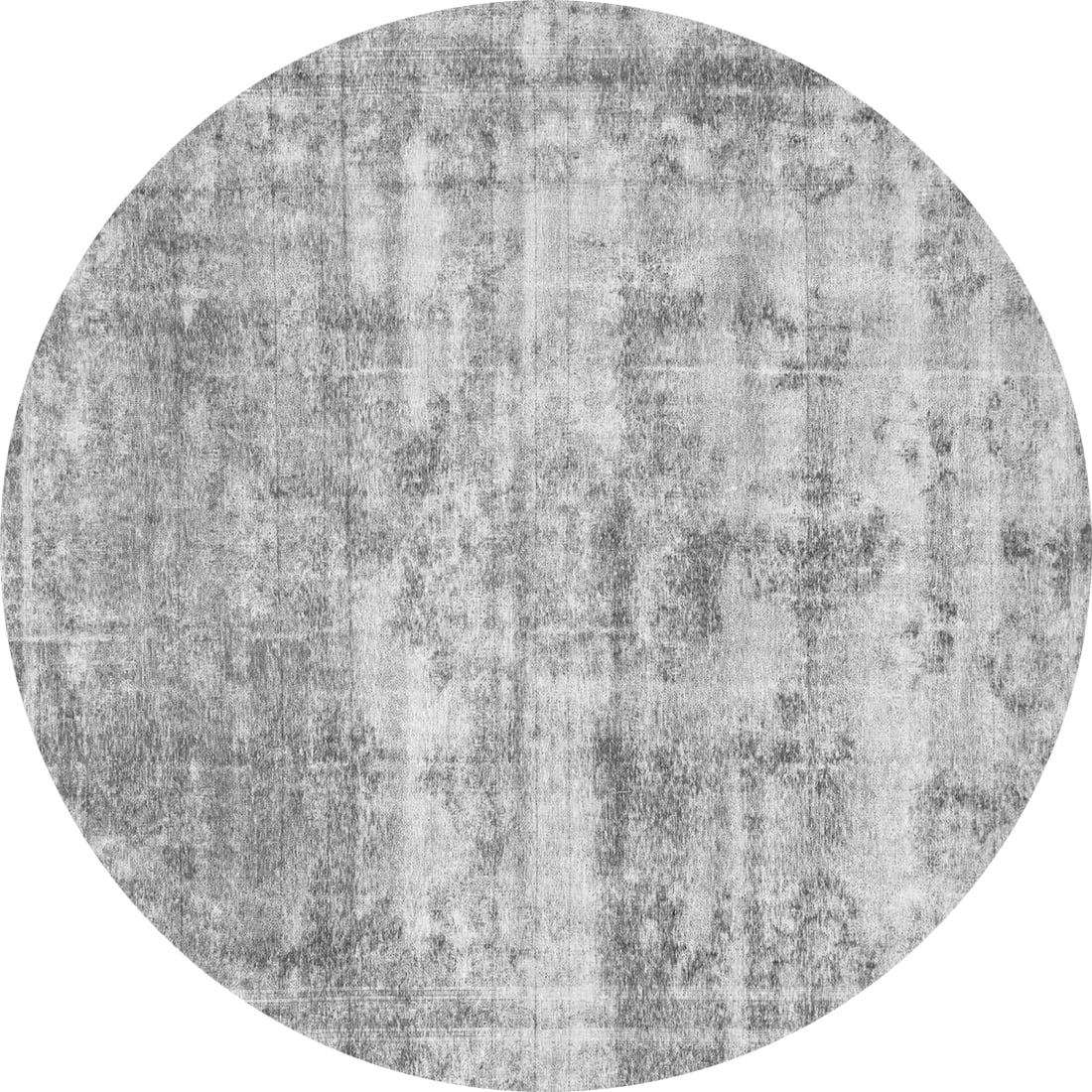 Ahgly Company Indoor Round Abstract Gray Modern Area Rugs, 6' Round ...