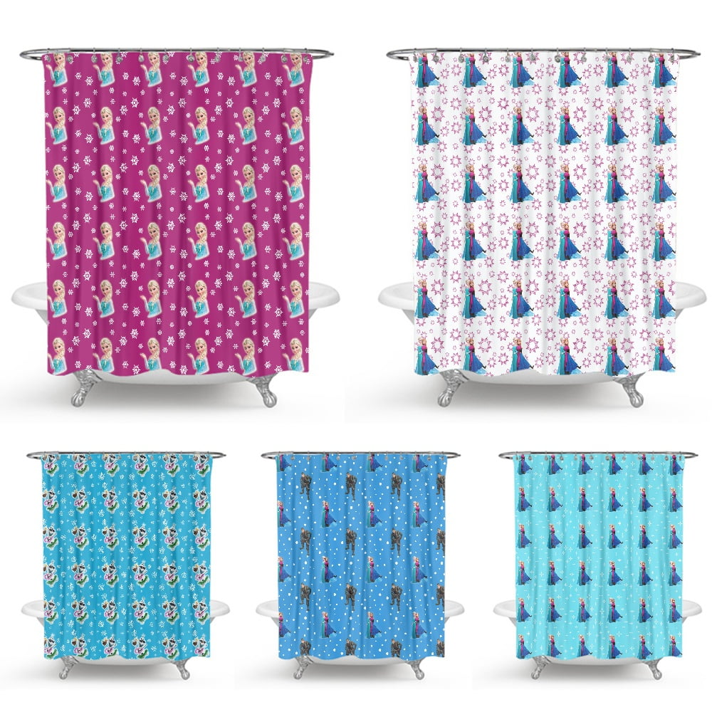3D Print Frozen Shower Curtain Cute Design Modern Waterproof Shower ...