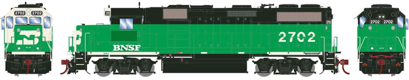 Athearn Genesis HO Scale EMD GP39-2 Phase llb Ex-Burlington Northern/BNSF #2702 - Walmart.com