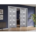 Sliding Closet Double Bi-fold Doors | Veregio 7455 Matte Grey with ...