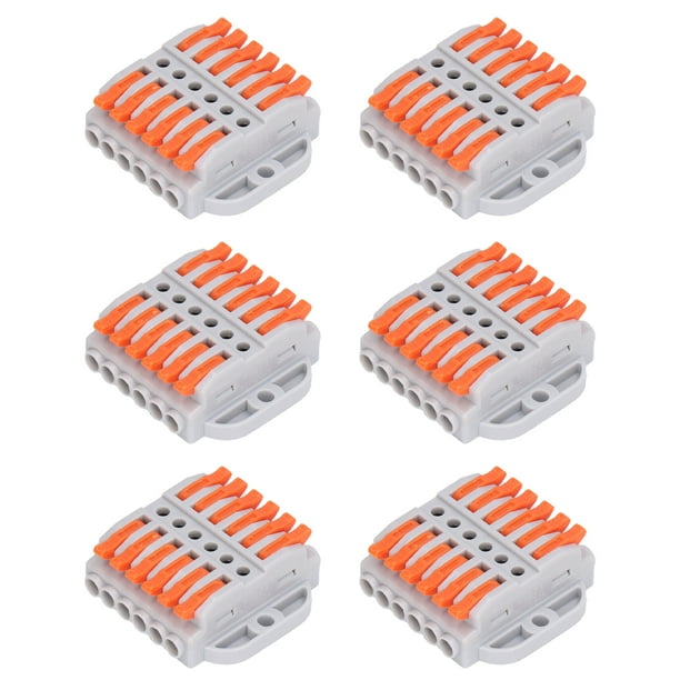 Fast Connection Terminal,6Pcs Compact Wire Connectors Universal Wiring ...