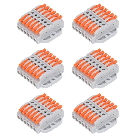 Fast Connection Terminal,6Pcs Compact Wire Connectors Universal Wiring ...