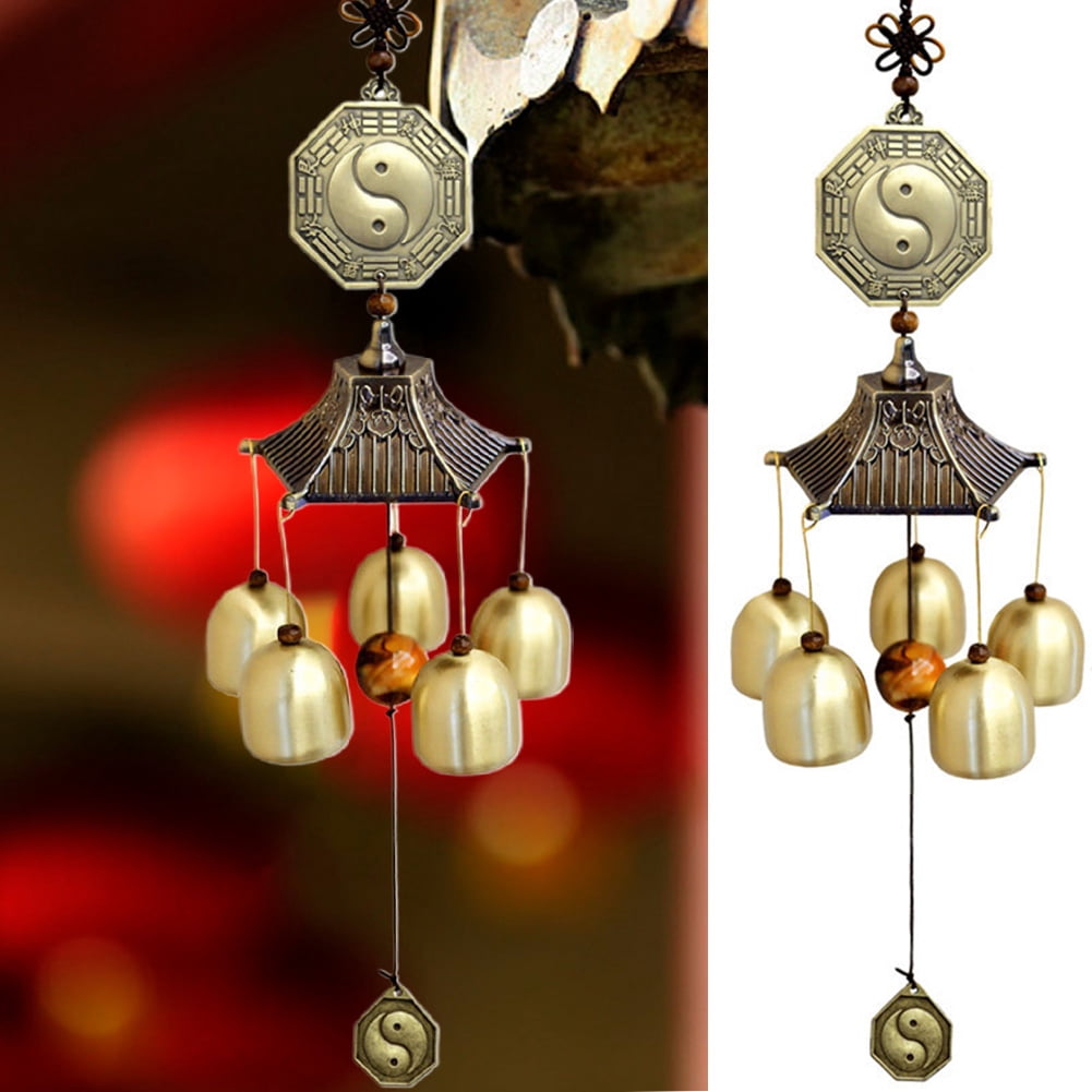 Travelwant Feng Shui Wind Bell Lucky Wind Chimes Chinese Metal Bell ...