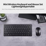Anself KM901 Wireless Keyboard and Mouse Combo, 78-Key Mini Keyboard, 2 ...