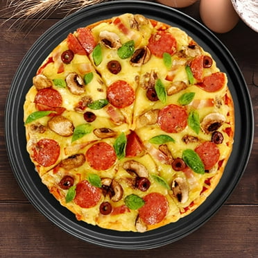 Ashata 8 inch Carbon Steel Non-stick Round Pizza Pan Microwave Oven ...