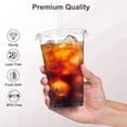 ACDANC 100 Pack - 20 oz Clear Plastic Cups with Lids and Straws,Sturdy ...