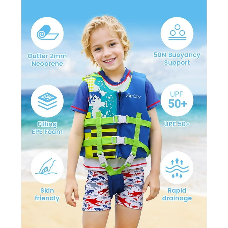 Life Jackets For Toddlers 1-3 Boglia Kids Swim Vest, Floaties For ...