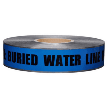 Presco U.S. Made Underground Detectable Tape: 6 in. x 1000 ft. (Red with Black "CAUTION BURIED ...