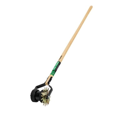 "Ames 54"" Hardwood Handle Dual-Wheel Rotary Edger with Self-Sharpening ...