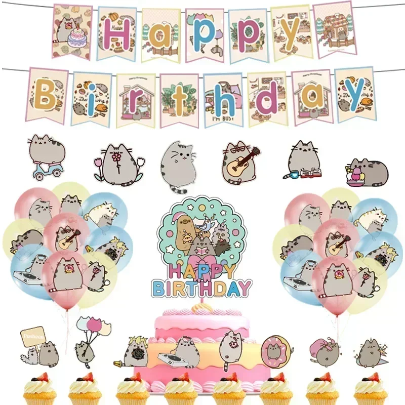 Click here for Dengle Pusheen Kids Birthday Party Supplies Anime... prices