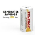 Tenergy D Size Batteries, 1.2V 5000mAh NiCd Rechargeable Battery, 8 ...