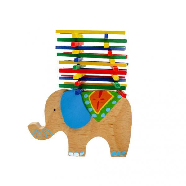 5x Toy Wooden Elephant Balance Educational Game Hugo Balance Bean Game ...