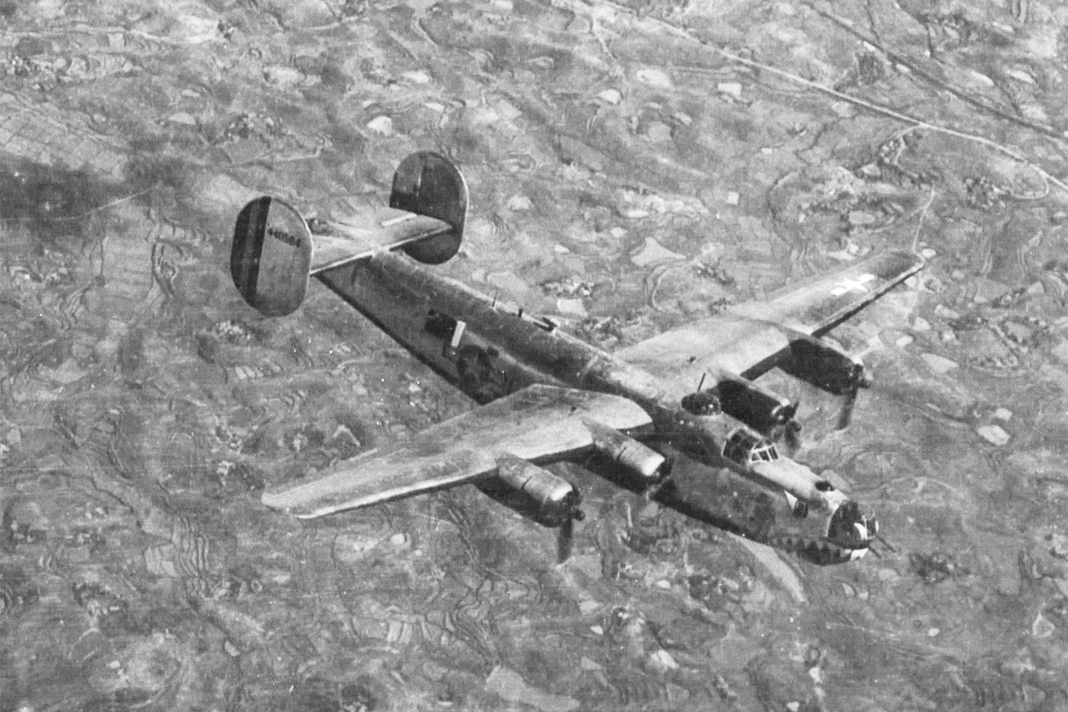 24x36 gallery poster, B-24 Liberator Bomber flying over China during ...