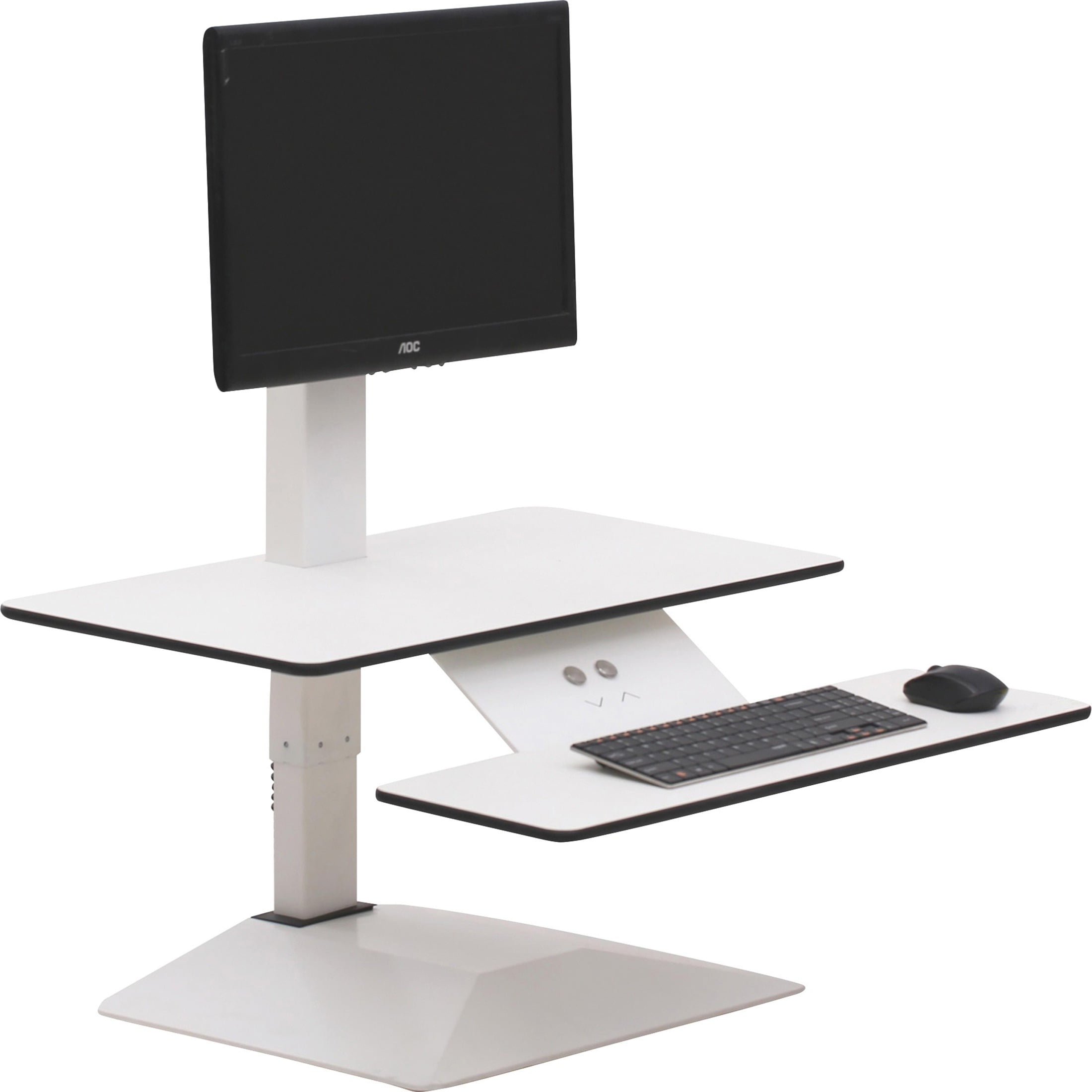Lorell, LLR99549, Sit-to-Stand Electric Desk Riser, 1 Each, White ...