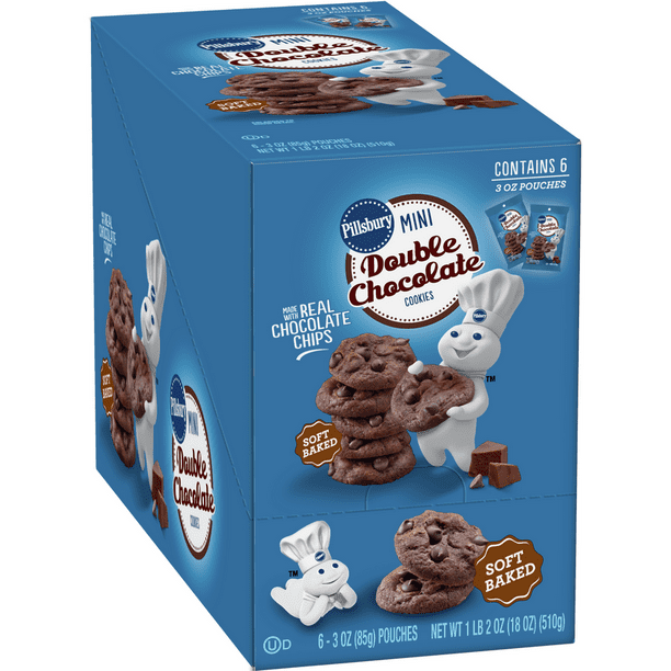 Pillsbury Mini Double Chocolate Cookies 6 Ct 18 Oz