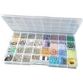 The Beadery Large Bead Keeper Box with 32 Compartments, Clear Plastic ...