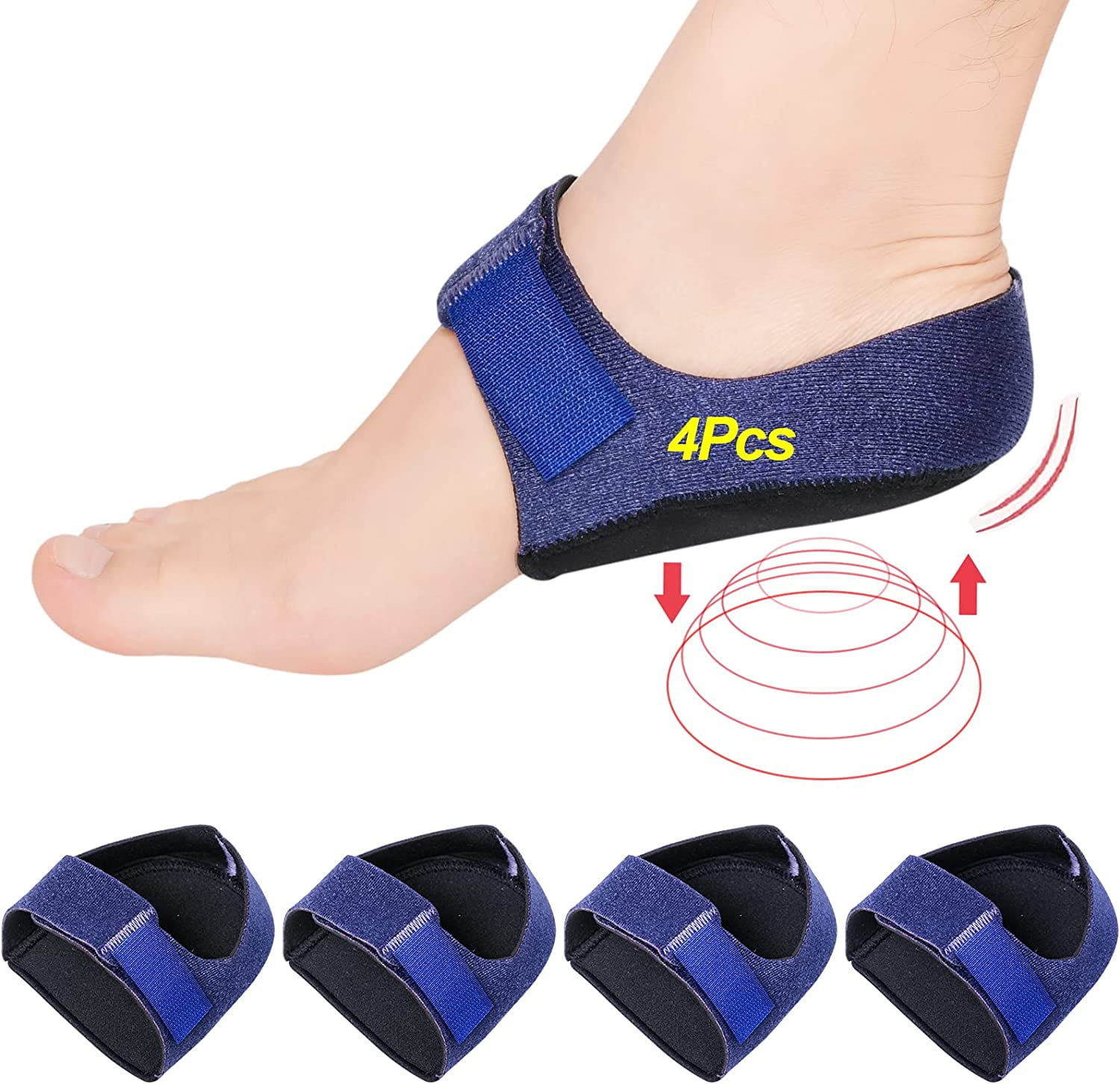 Protectores de talón (4 piezas), taloneras, taloneras para fascitis ...