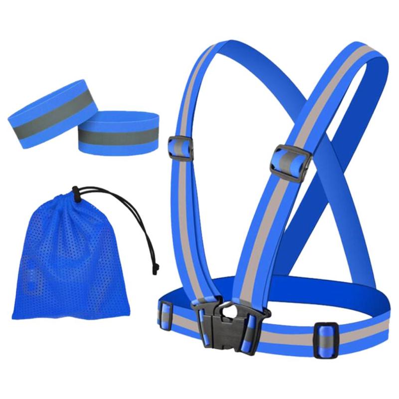 Running Reflective Vest Adjustable Glowing Reflector Reflector Straps ...