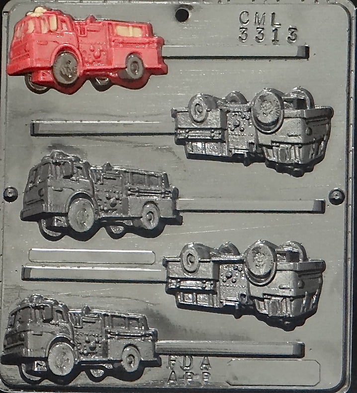 3313 Fire Truck Lollipop Chocolate Candy Mold - Walmart.com