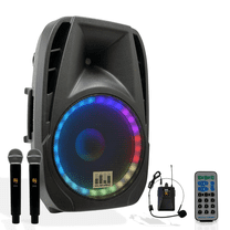 MUSYSIC MU‑U15PA Professional 15" Portable PA System – 2000W Peak, Dual ...
