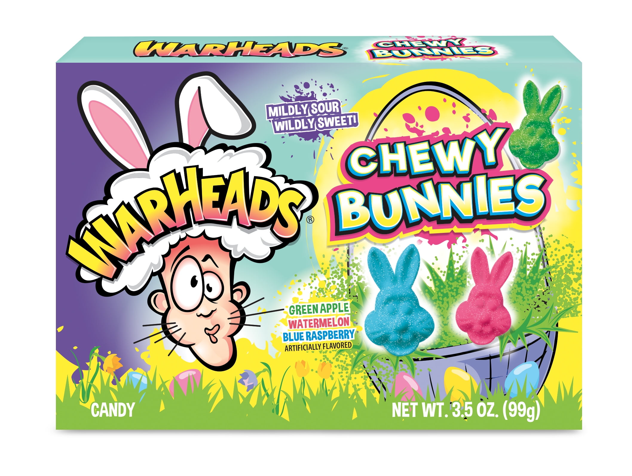 Warheads Sour Chewy Bunnies Easter Candy, 3.5oz. Theater Box - Walmart.com