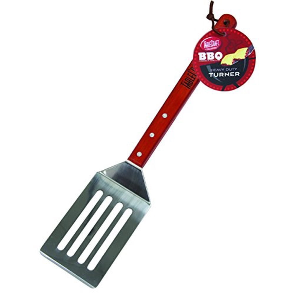 TableCraft BBQS BBQ Stainless Steel Long Handled Turner with Wood ...