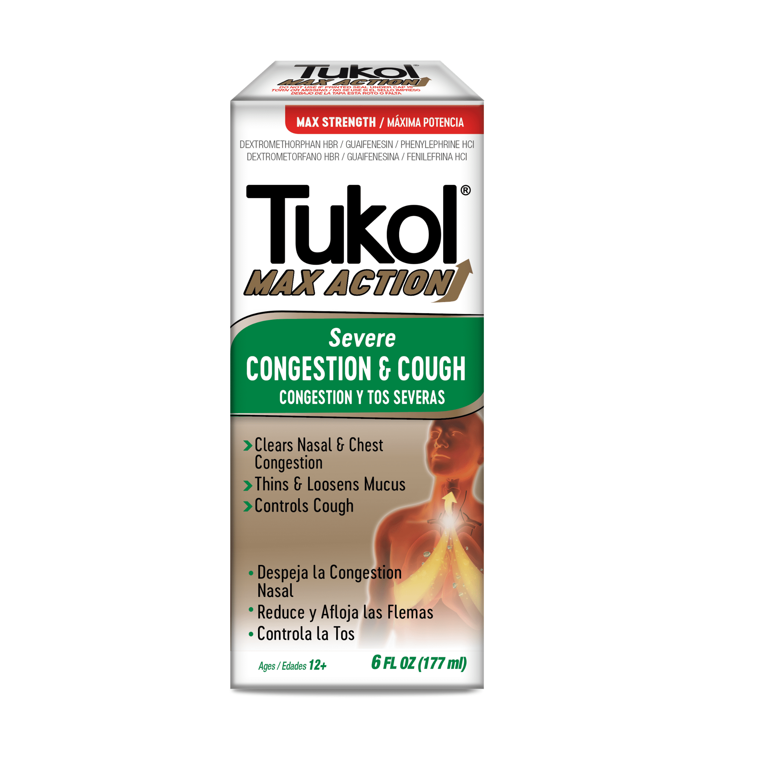 Tukol Max Action Severe Cough & Congestion Liquid, 6 fl oz – Walmart ...