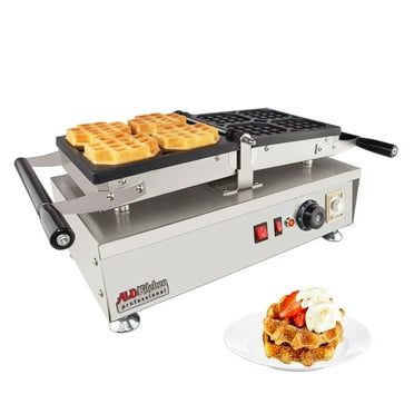 Belgian Waffle Iron with Removable Plates | Swing Type | 2 Square ...