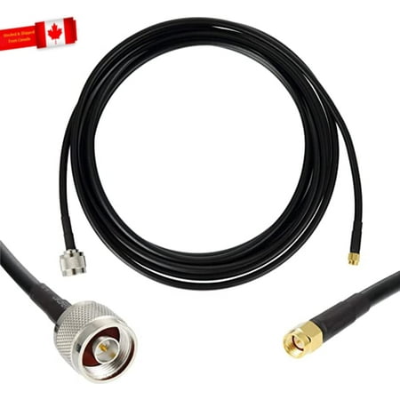 CompuPort 15 ft / 4.5Meter Low-Loss Coaxial Extension Cable- SMA Male ...