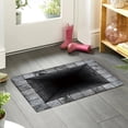 Djunllk 3D Visual Effect Door Mat - Realistic Visual Impact Absorbent ...