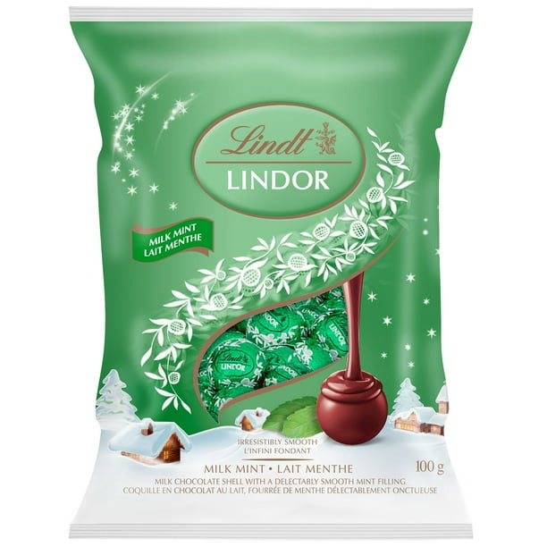 Lindt LINDOR Mini Mint Milk Chocolate Balls, 100 Grams - Walmart.ca