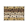 Animal Paw Print Sun Shade Sail 8'X10' Dog Claws Pattern Brown Wooden ...