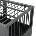 Pefilos 47" Heavy Duty Dog Crate Pet Cages with Tray, Movable Wheels ...