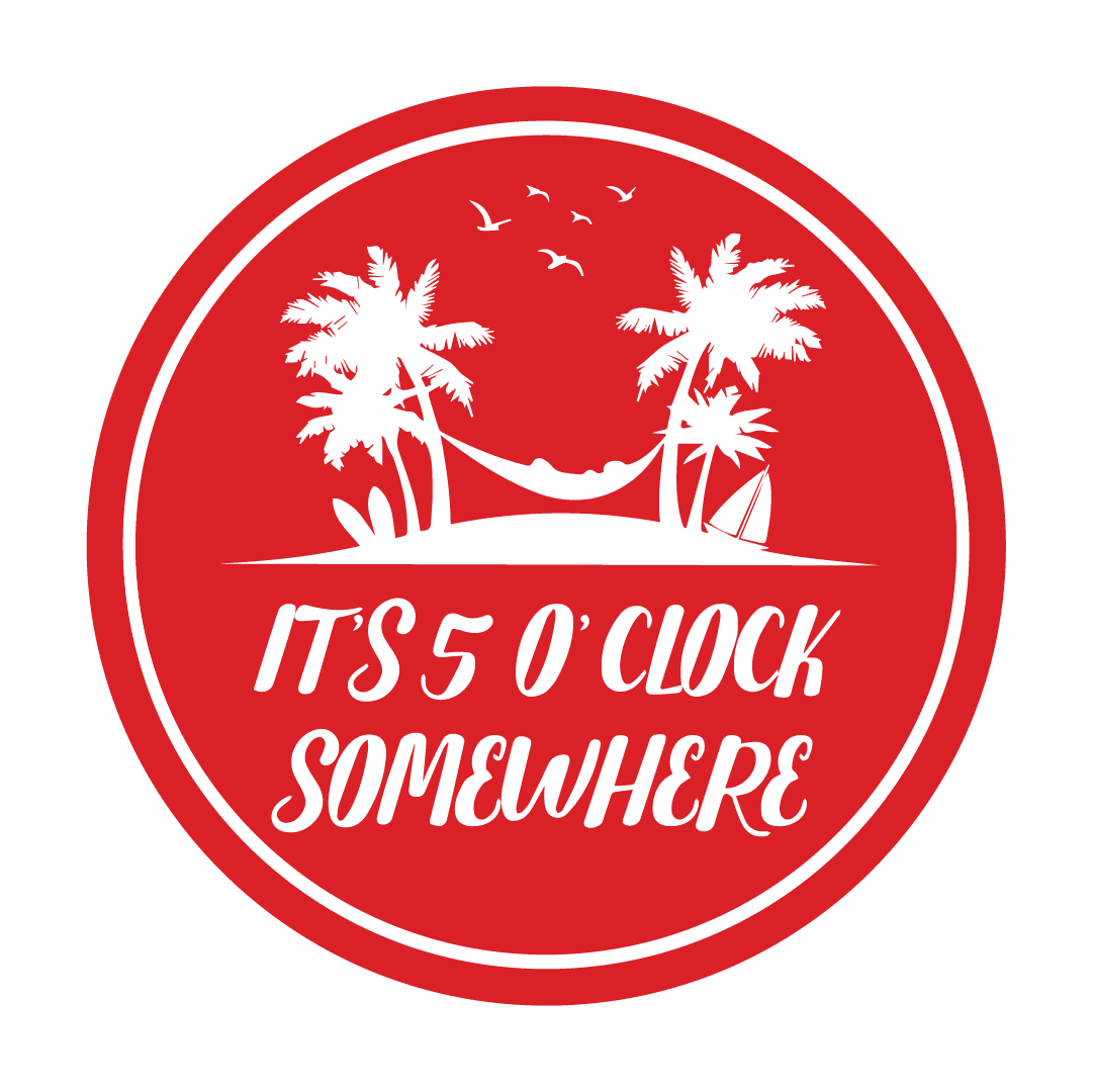 Circle It’s 5 O’Clock Somewhere Sign (Red) - Large - Walmart.com