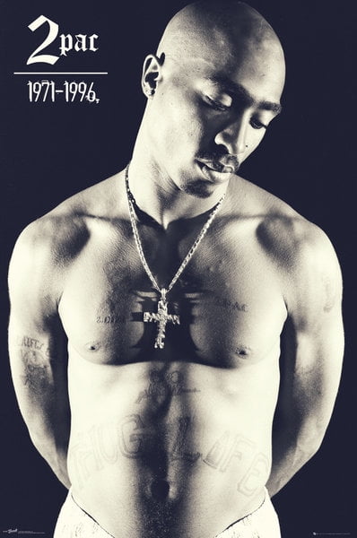 Tupac Shakur - Music / Personality Poster (Cross Necklace) (Size: 24" x ...