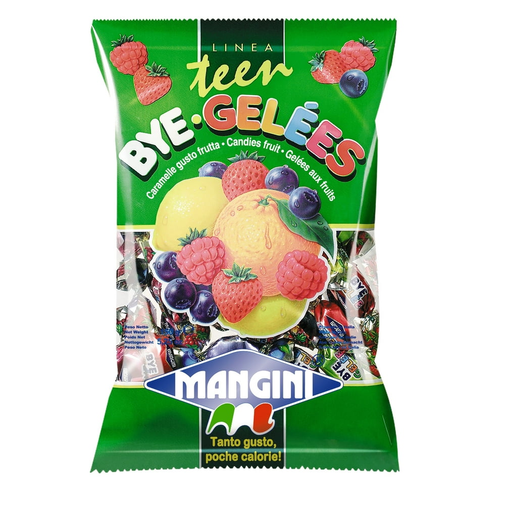 Mangini, Italian Mini Fruit Jelly Candy (Bye Gele) 150g Bag (5 pcs ...