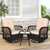 W WARMHOL 3 Pieces Wicker Patio Bistro Set, Outdoor Furniture Patio ...