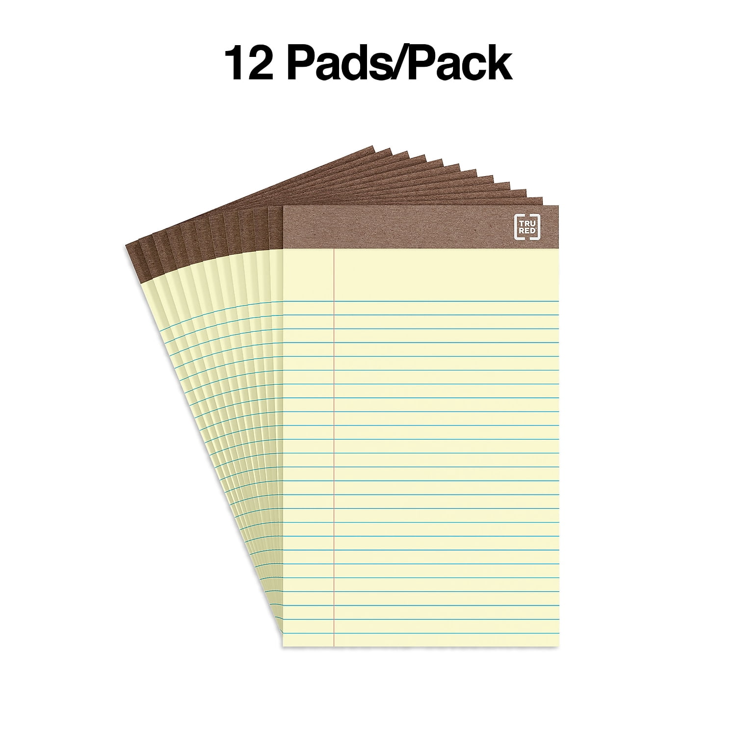 Staples 100% Recycled Narrow Ruled Perforated Notepads Canary 5" x 8 ...