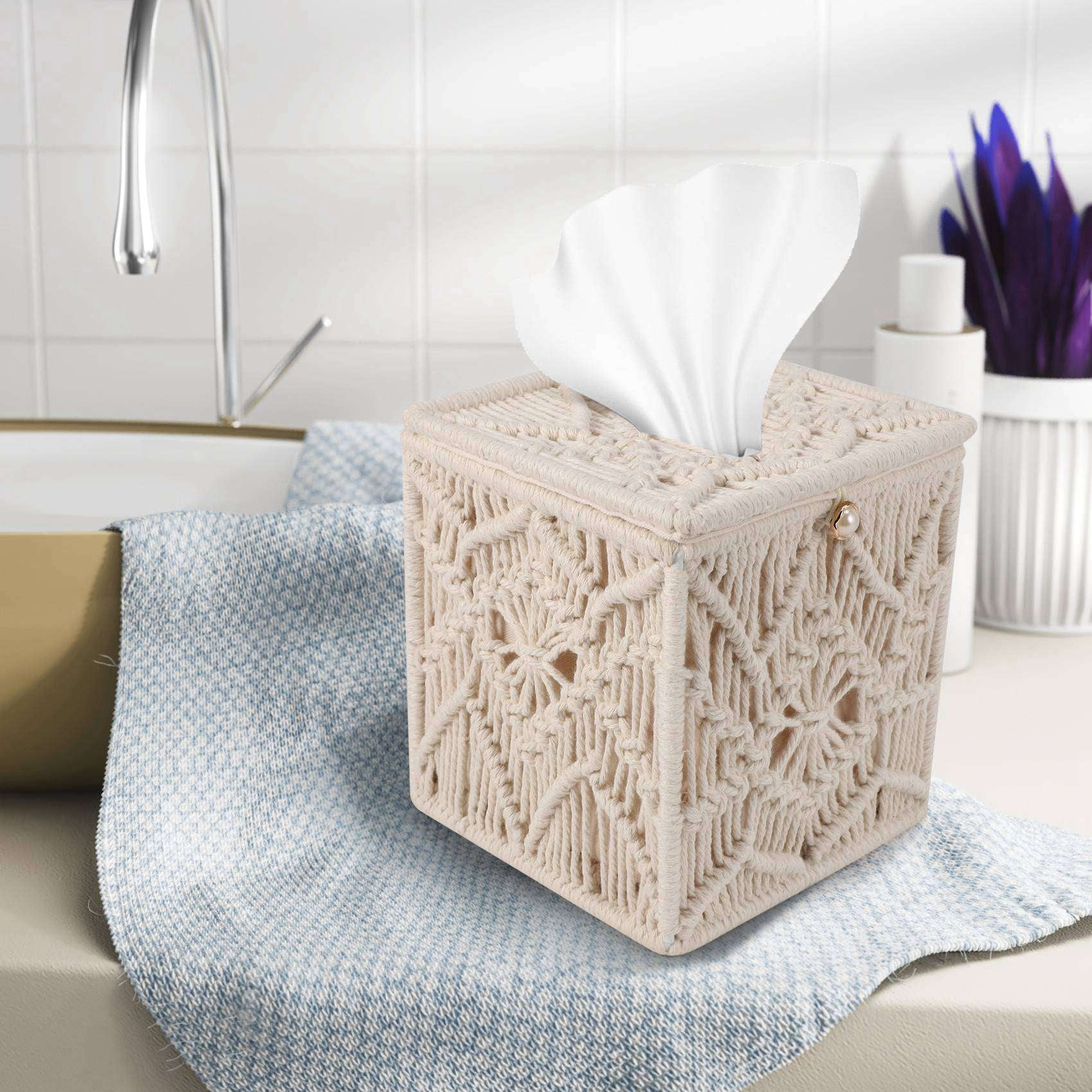Click here for Unbranded Tissue Box Cover Boho Decor Square Paper... prices