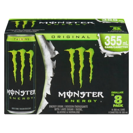 MONSTER ENERGY Green, 355mL, 8 Pack, 355 mL, 8 pack56¢/100mL - Walmart.ca