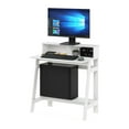 Furinno, Simplistic A Frame Computer Desk, White, with Hutch - Walmart.com