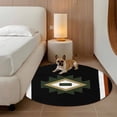 Black Sage Boho Round Rug 6ft Washable Circle Kitchen Rugs Non Slip ...